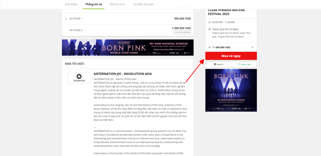 Cách săn giá vé Born Blackpink online tại Hà Nội 2023 cực đơn giản ...